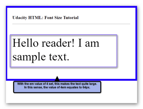 Getting Started With Setting HTML Font Size | Udacity Tech